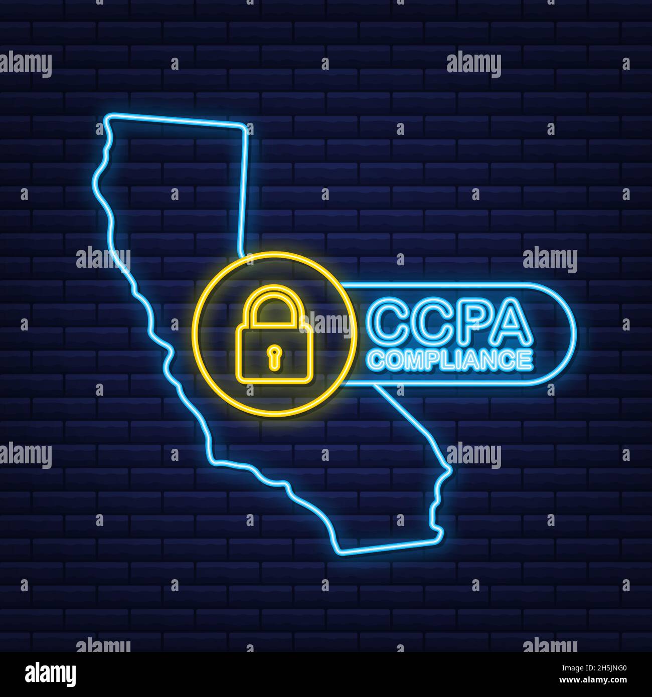 Ccpa, great design for any purposes. Security vector neonicon. Website ...
