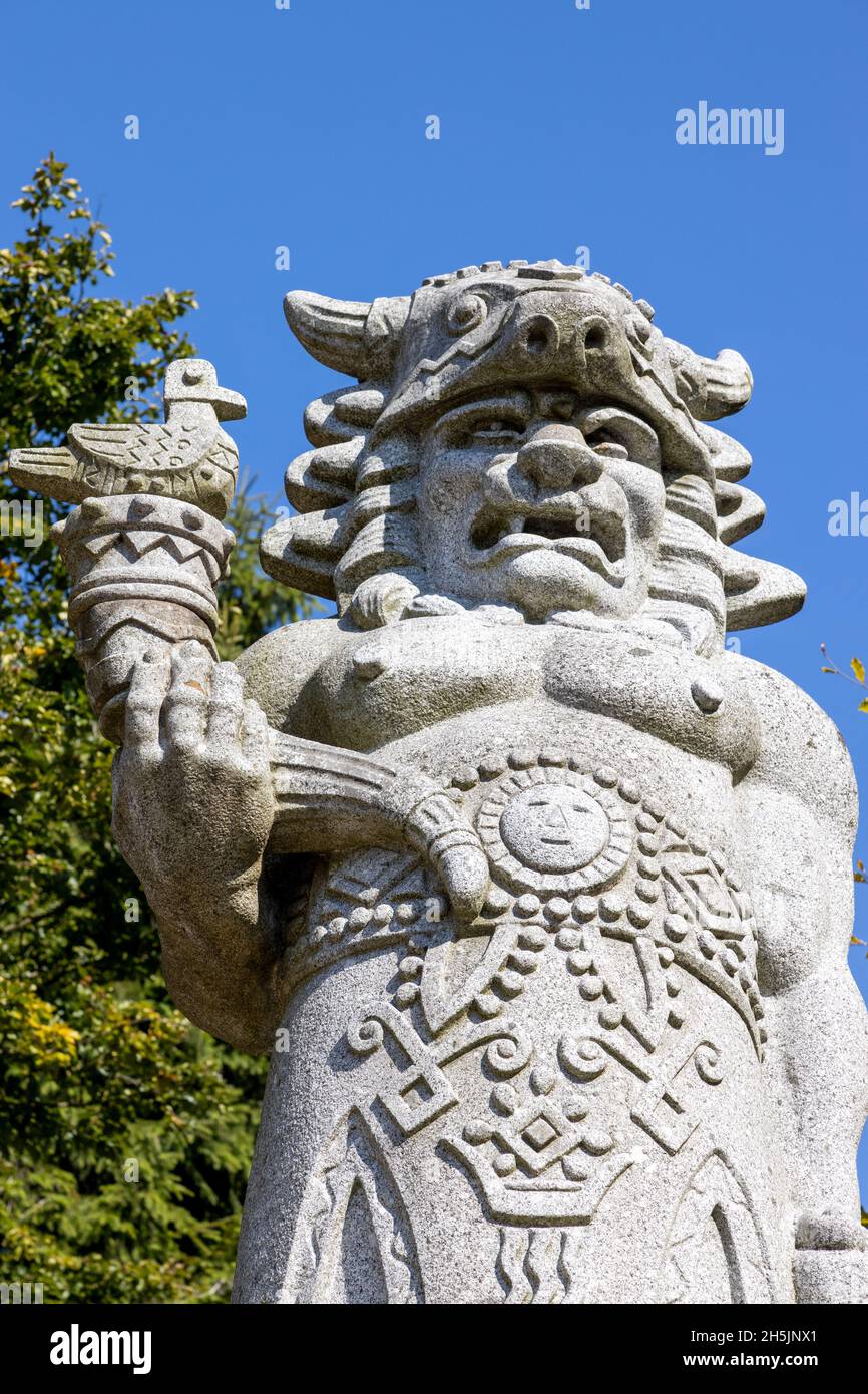 Socha Radegast, hora Radhost, Pustevny, Beskydy, Ceska republika ...