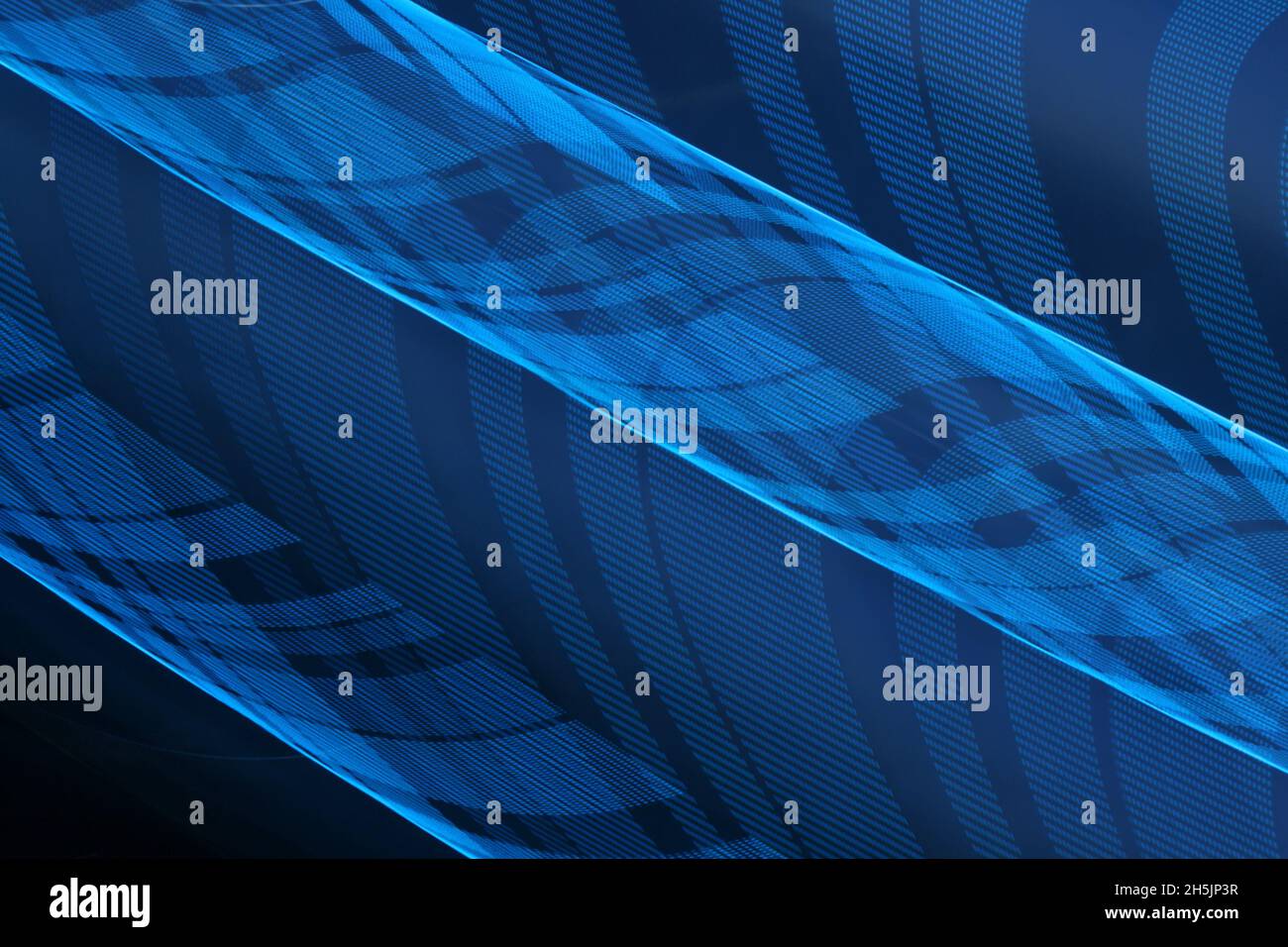 Incredible reflected neon blue light layers Stock Photo - Alamy