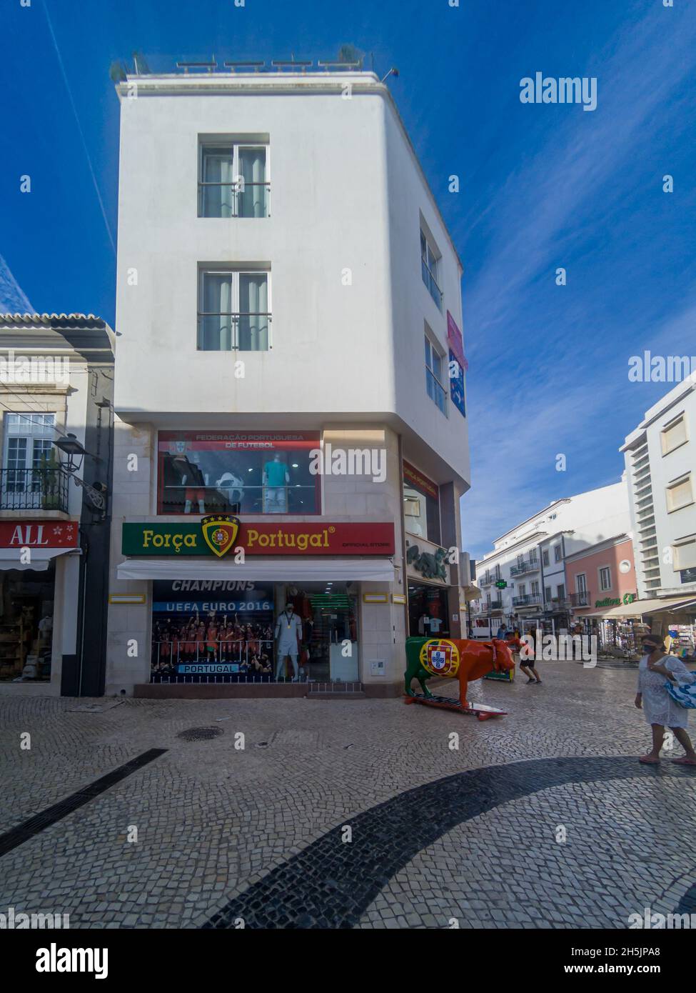 LAGOS, PORTUGAL - Sep 23, 2021: The front view of the Portuguese ...