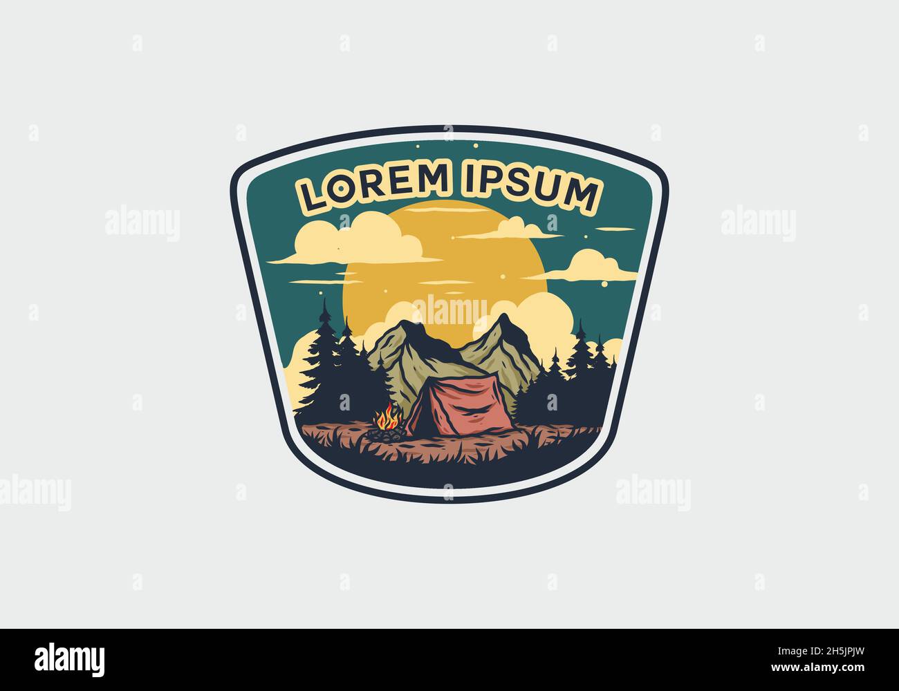 illustration drawing of overnight camping design Stock Vector Image ...