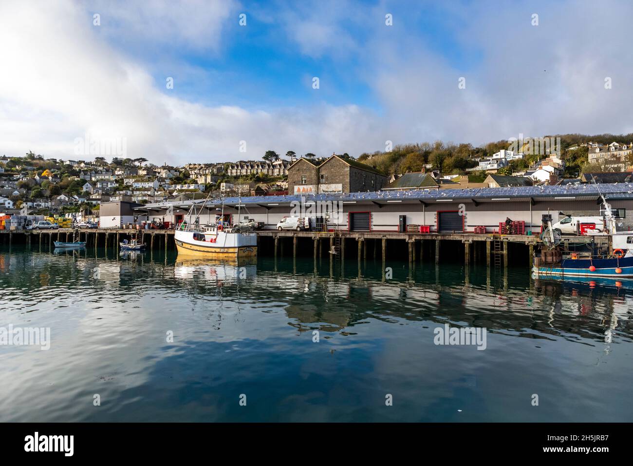 Newlyn Fish Market where landed catch is traded across the EU Stock ...