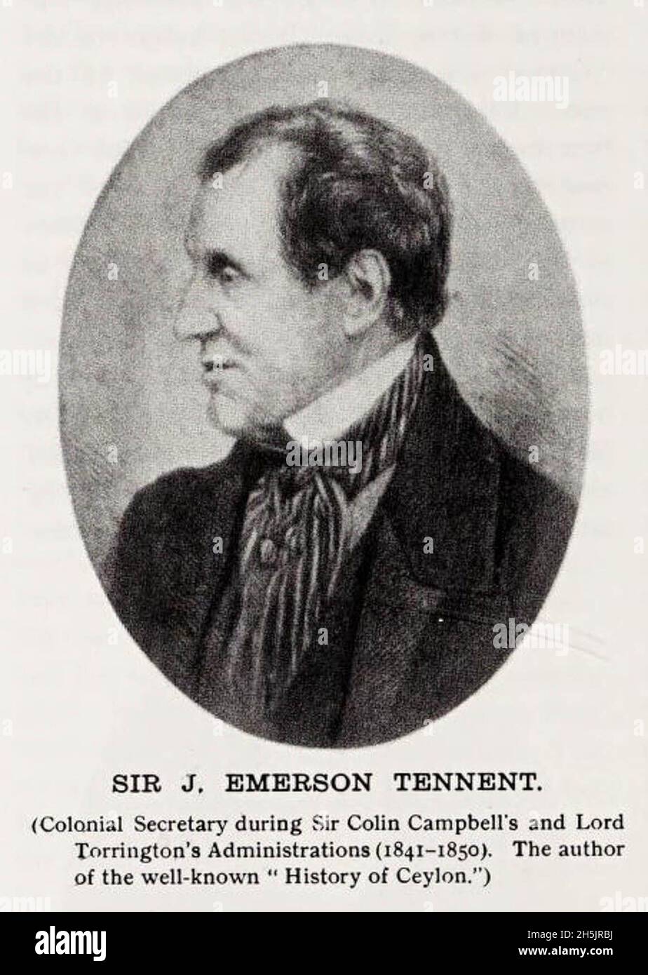 Sir James Emerson Tennent, 1st Baronet Stock Photo - Alamy