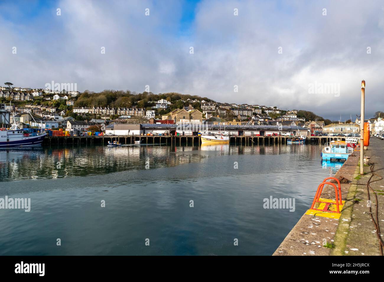 Newlyn Fish Market where landed catch is traded across the EU Stock ...