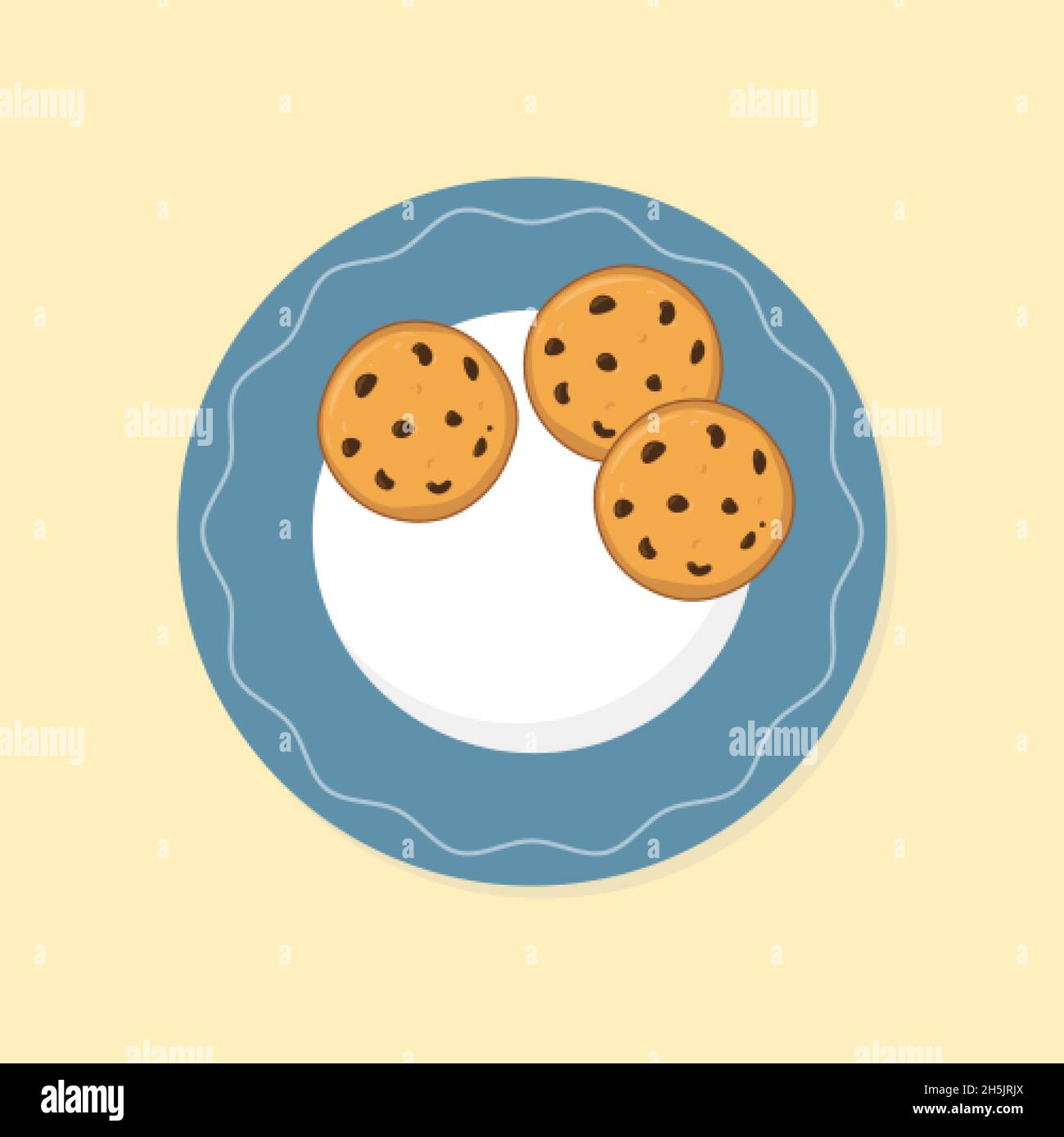 Cartoon cookies plate Stock Vector Images - Alamy