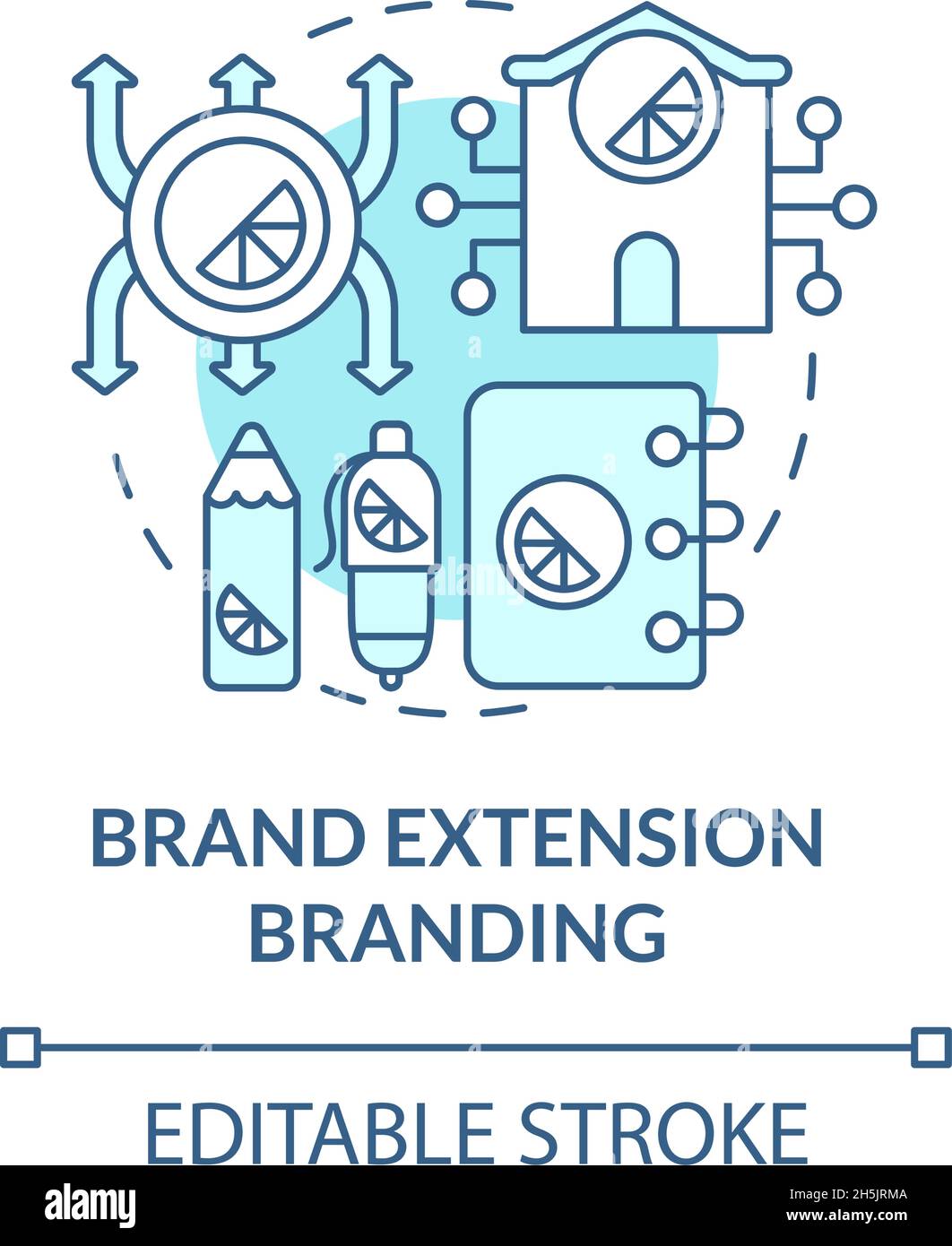 Brand extension branding blue concept icon Stock Vector Image & Art - Alamy