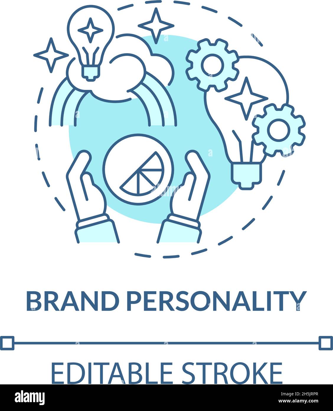 Brand personality blue concept icon Stock Vector Image & Art - Alamy