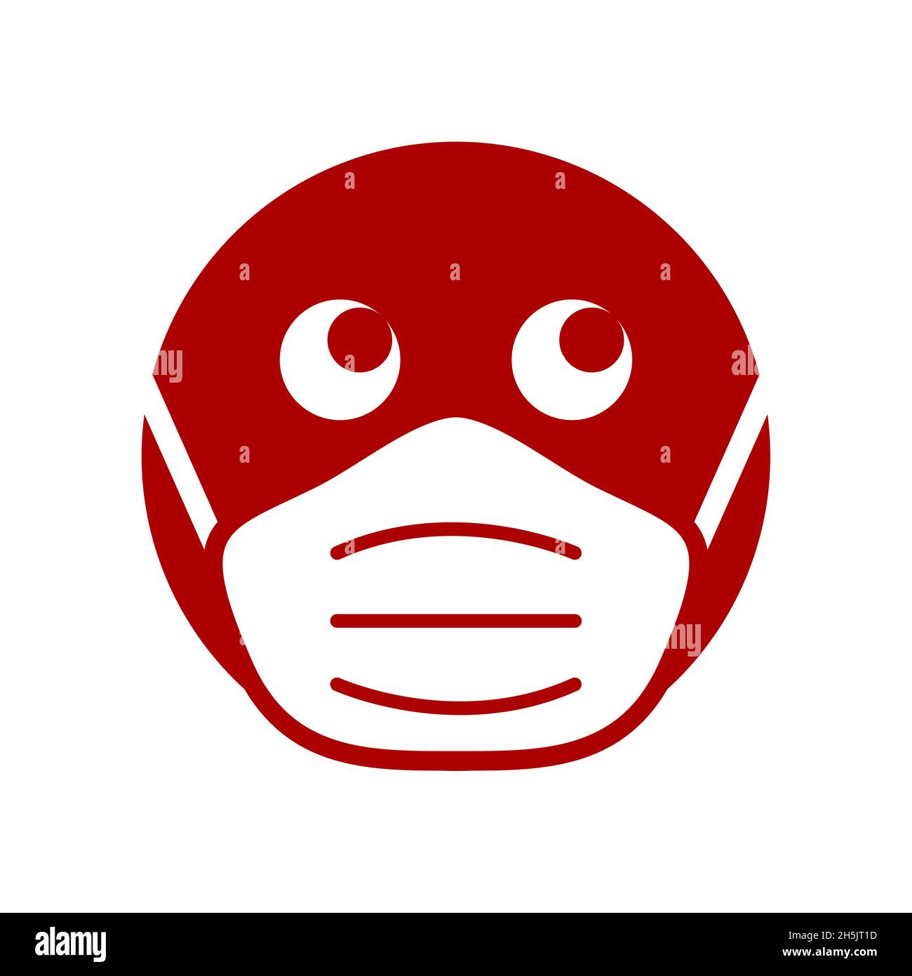 Wear a Mask Warning Sign Showing a Face with a Facemask Icon. Vector ...