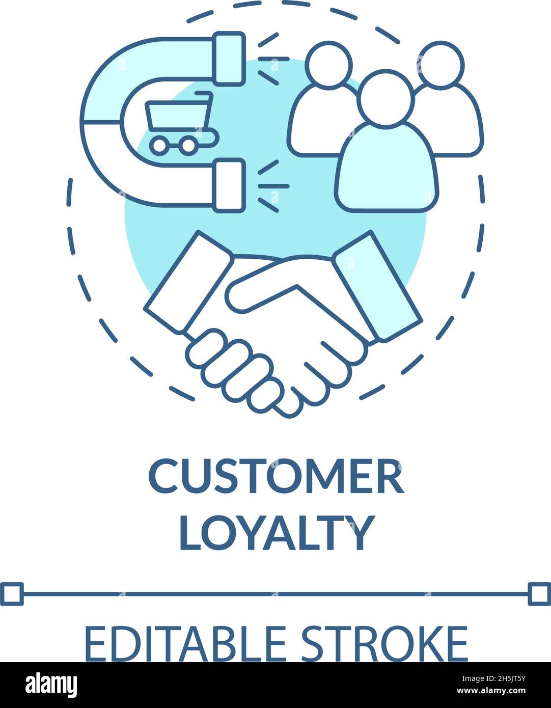 Customer loyalty blue concept icon Stock Vector Image & Art - Alamy