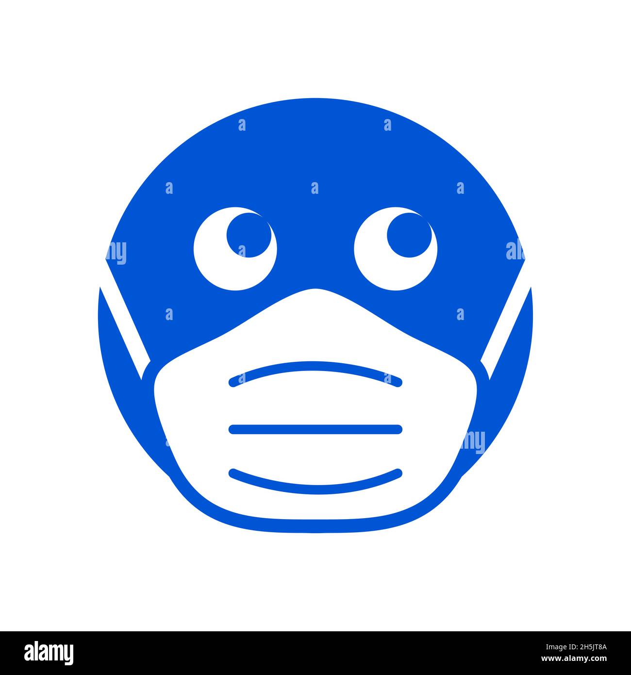 Wear a Mask Warning Sign Showing a Face with a Facemask Icon. Vector ...