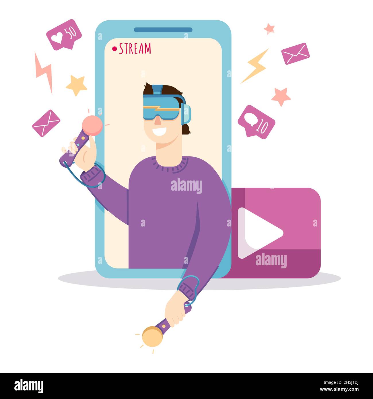 Live streaming setup Stock Vector Images - Alamy