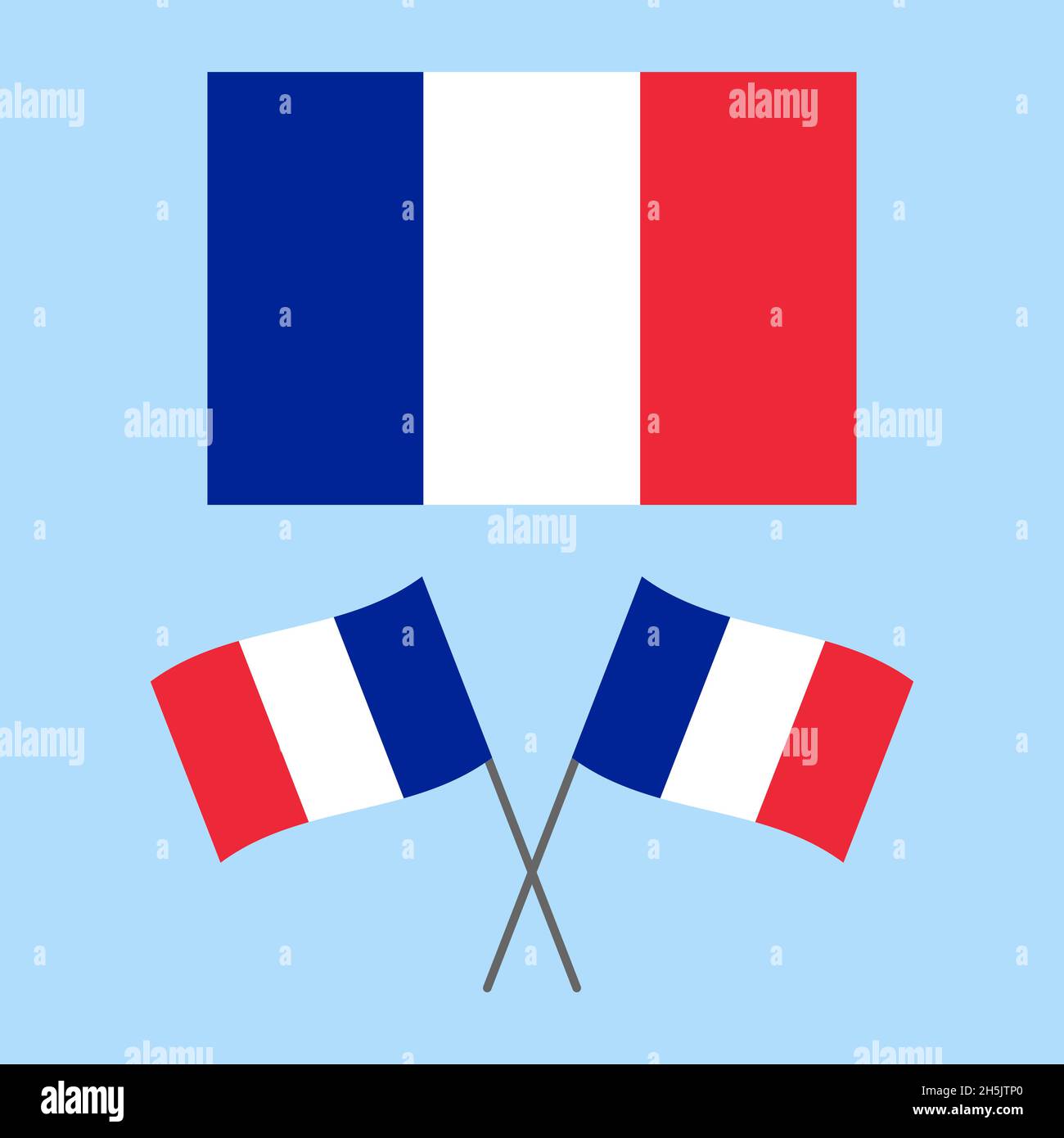Wavy French flag. Flag of France. Vector stock illustration Stock ...
