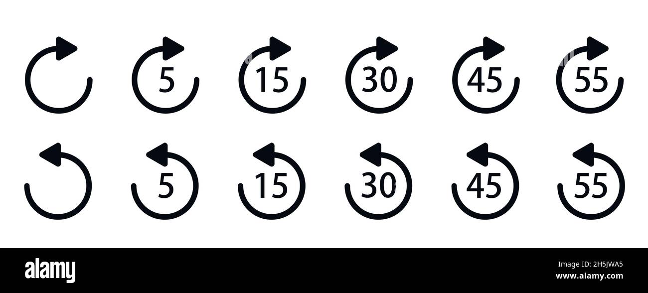 Replay icon for application and web or Media player control. Repeat 5 ...