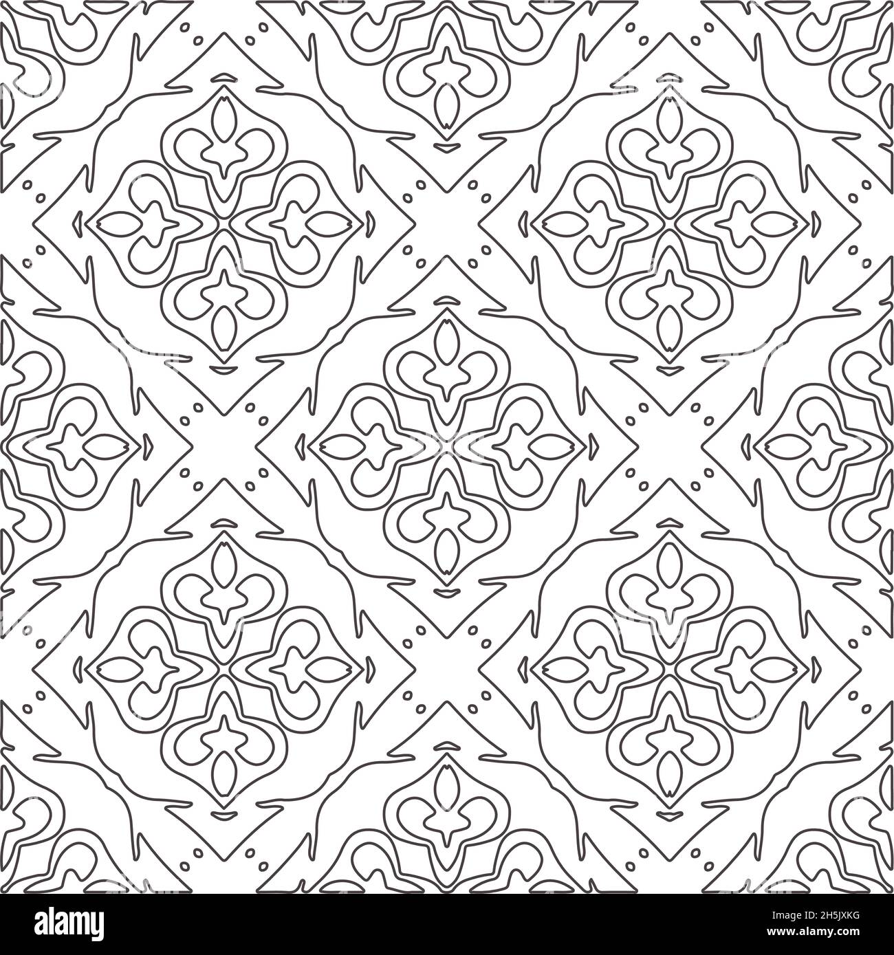 Vector pattern with symmetrical elements . Repeating geometric tiles ...