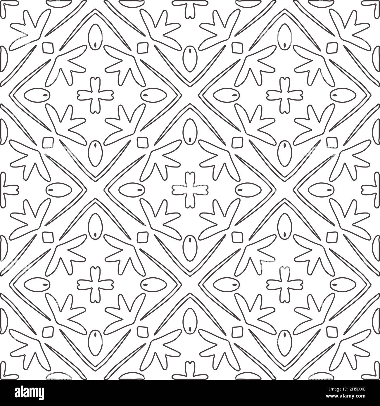 Vector pattern with symmetrical elements . Repeating geometric tiles ...