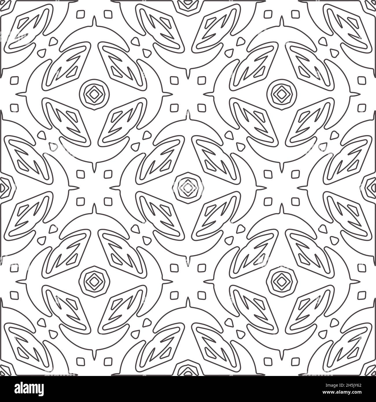 Vector pattern with symmetrical elements . Repeating geometric tiles ...