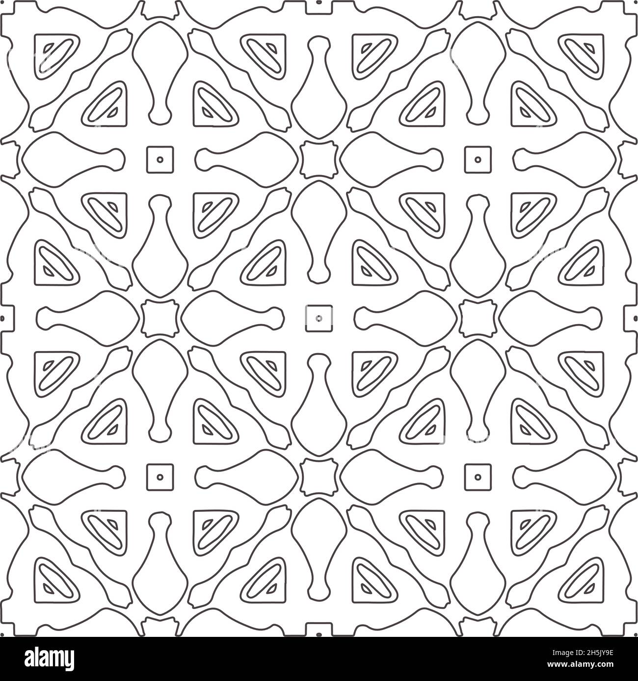Vector pattern with symmetrical elements . Repeating geometric tiles ...