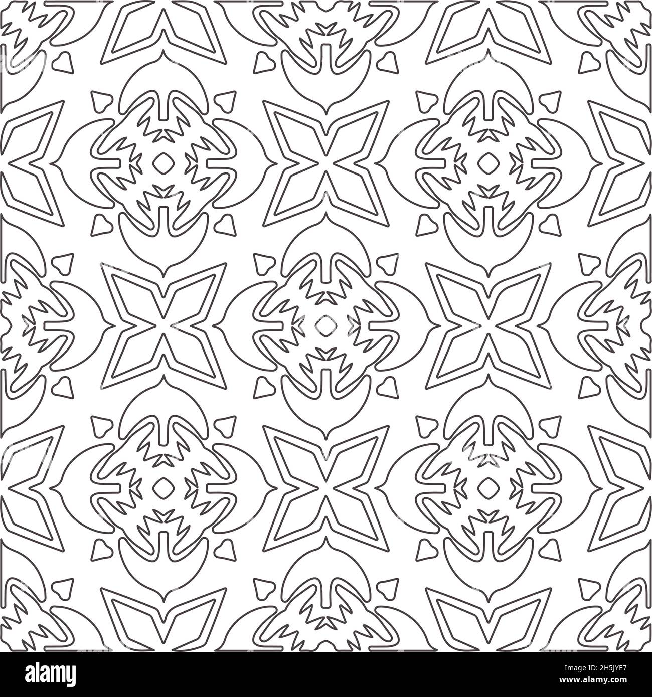 Vector pattern with symmetrical elements . Repeating geometric tiles ...