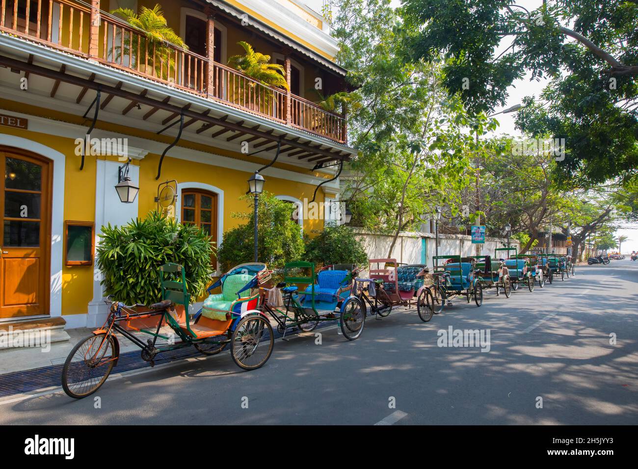 rickshaw; colonial; street Stock Photo - Alamy