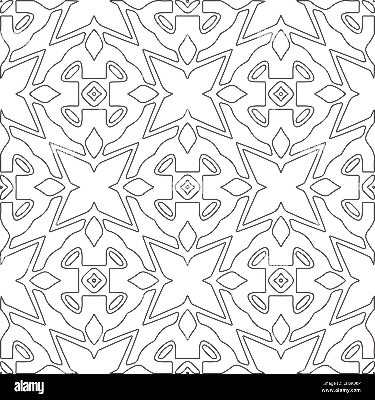 Vector pattern with symmetrical elements . Repeating geometric tiles ...