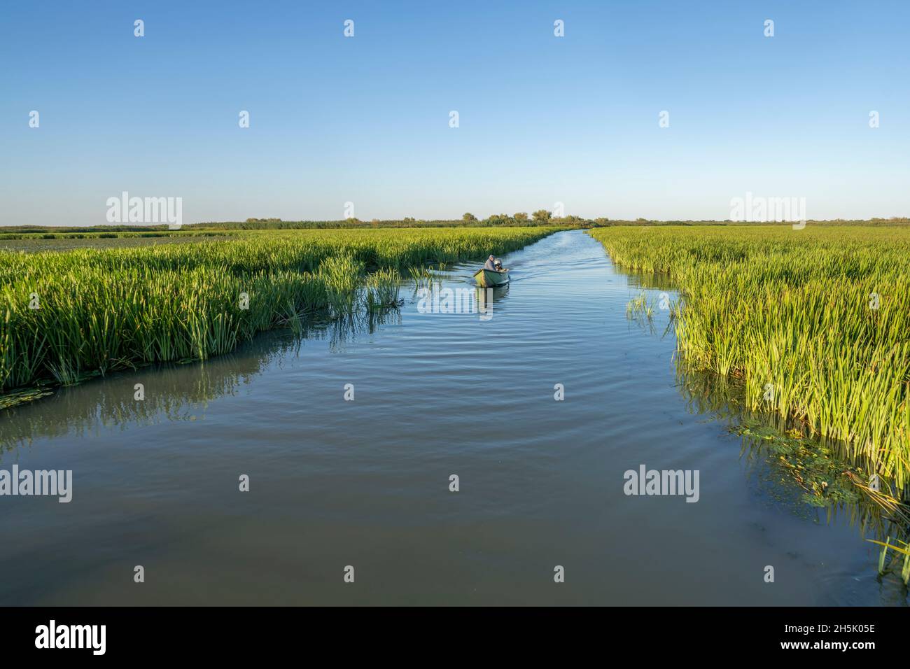 river; channel; boat; boatman Stock Photo - Alamy