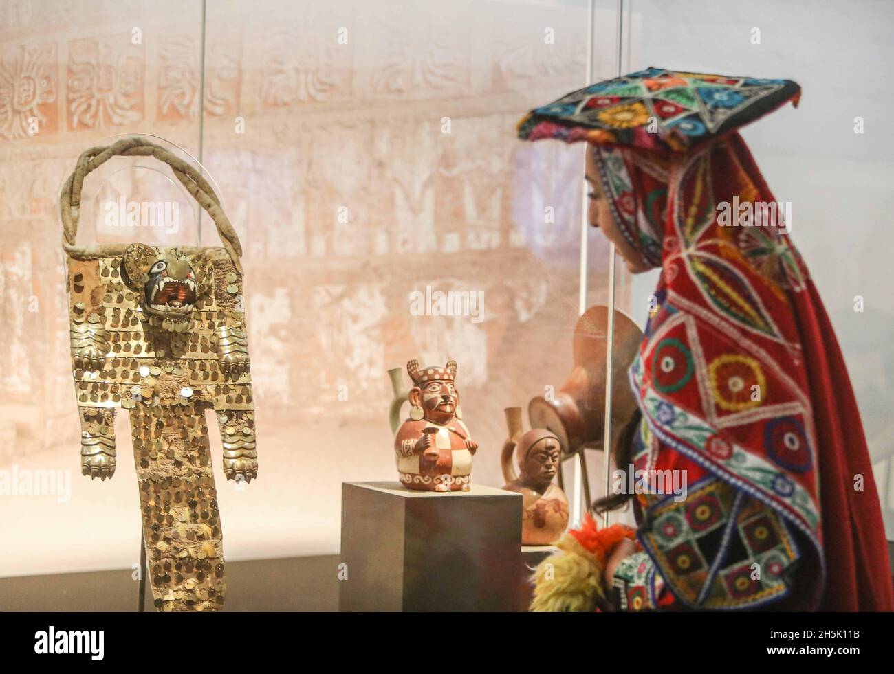 London UK 10 November 2021 Alexandra Fabian with a traditional costume ...