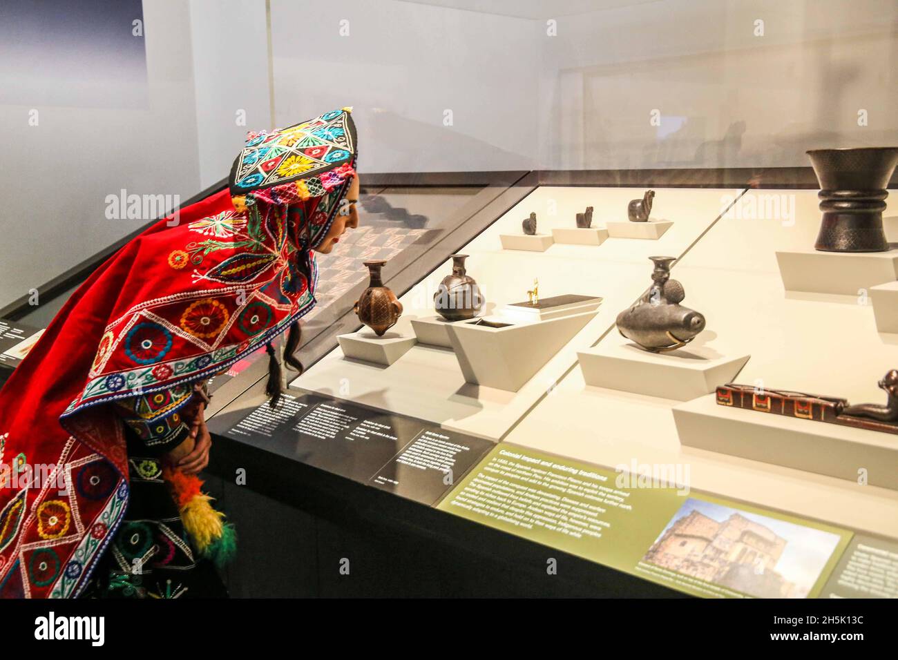 London UK 10 November 2021 Alexandra Fabian with a traditional costume ...