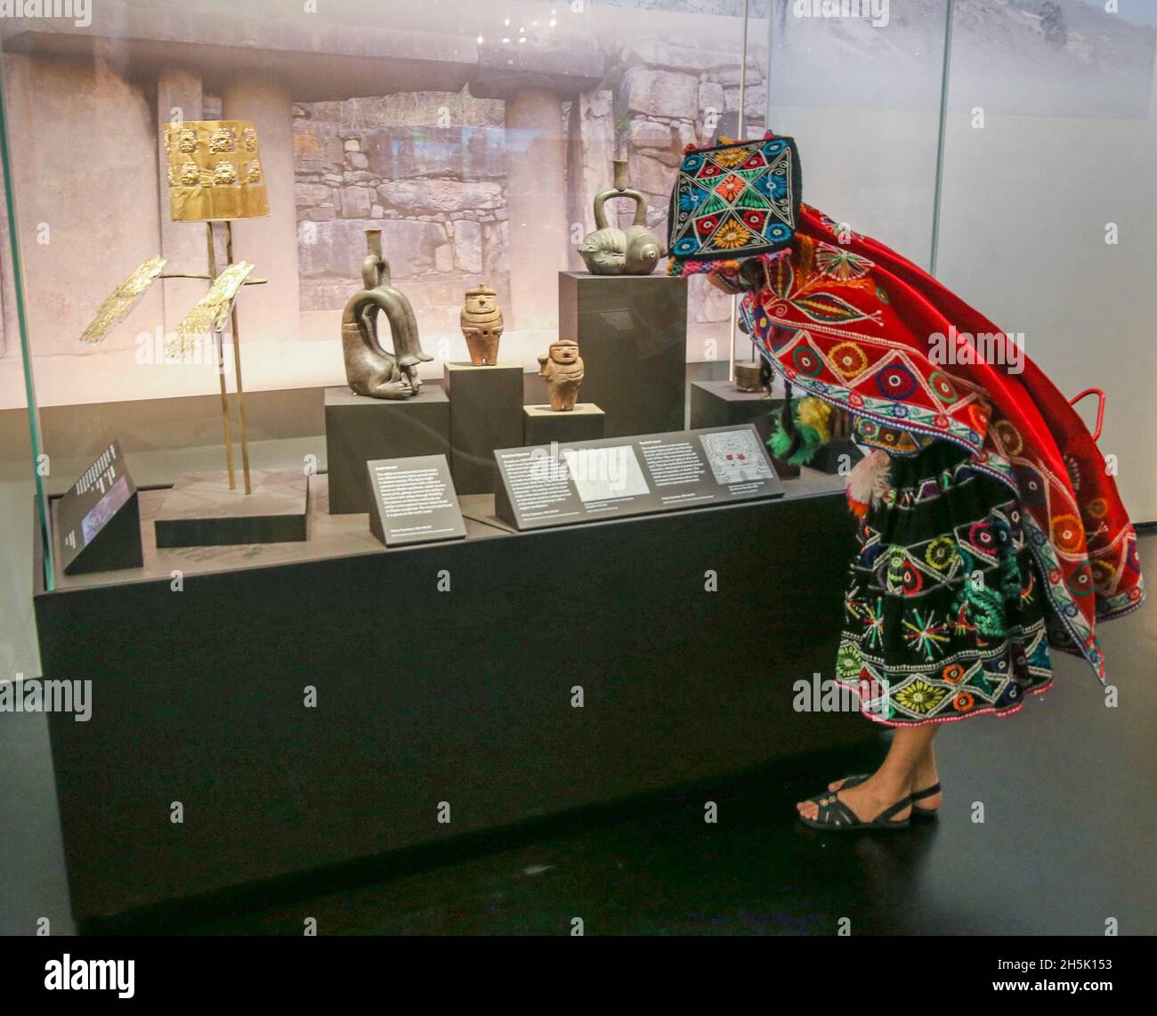 London UK 10 November 2021 Alexandra Fabian with a traditional costume ...