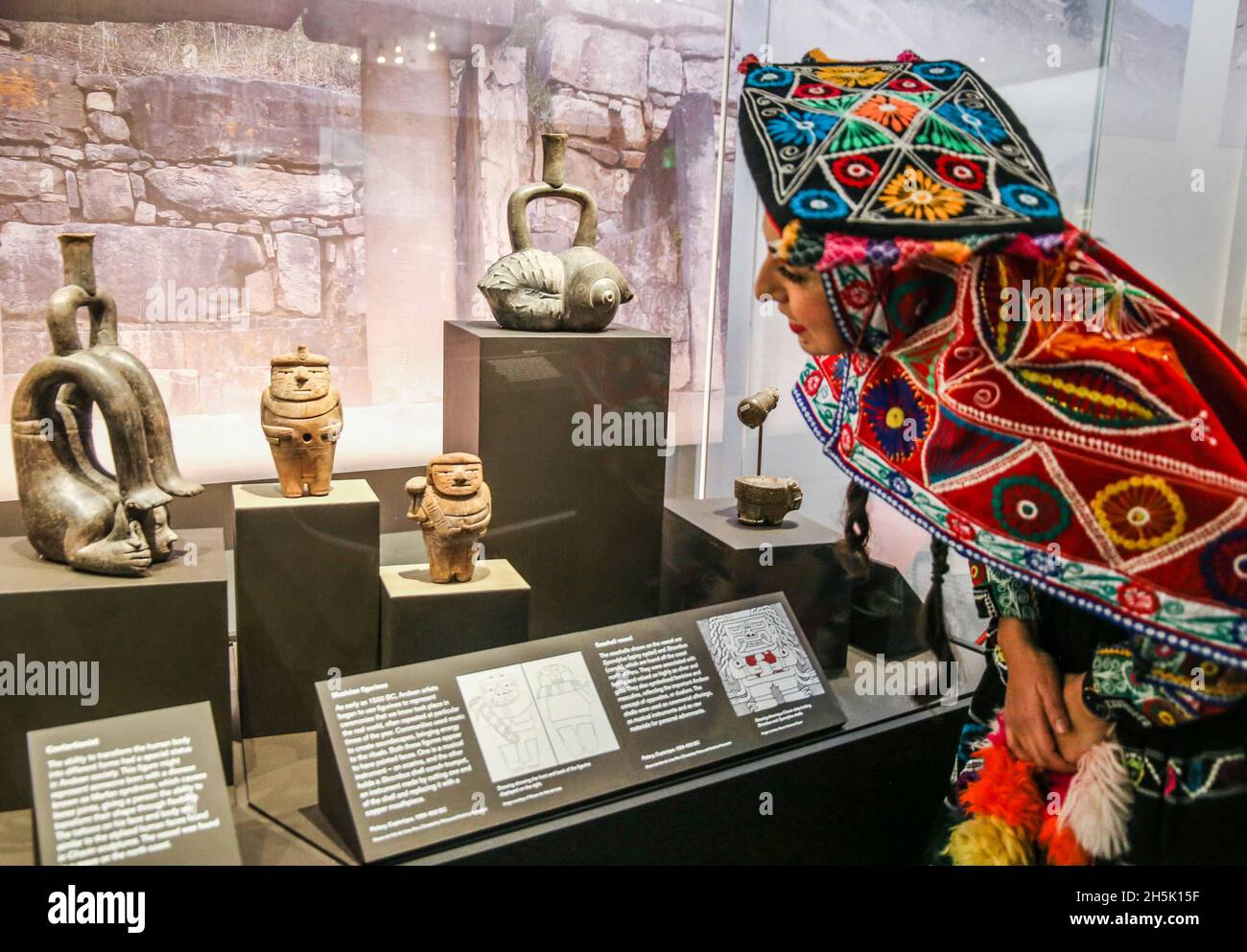 London UK 10 November 2021 Alexandra Fabian with a traditional costume ...
