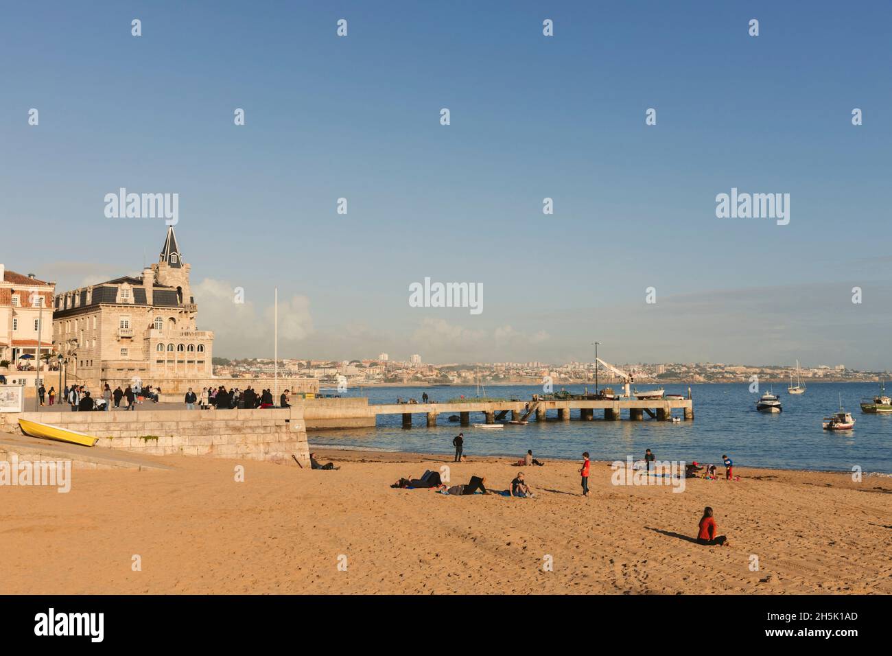 Cascais beach enjoying lisbon hi-res stock photography and images - Alamy