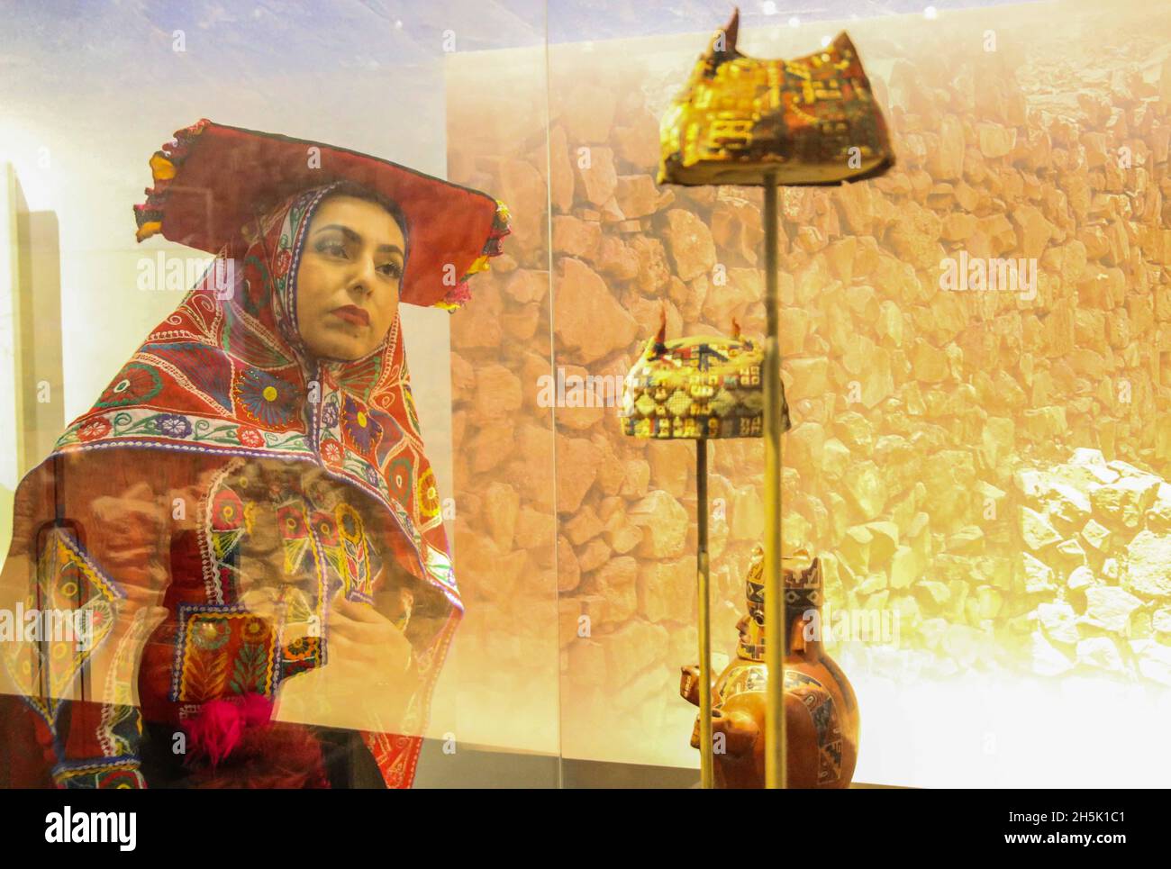 London UK 10 November 2021 Alexandra Fabian with a traditional costume ...