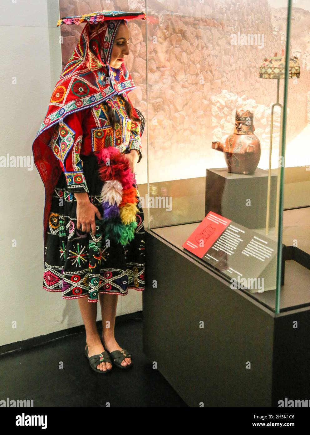 London UK 10 November 2021 Alexandra Fabian with a traditional costume ...