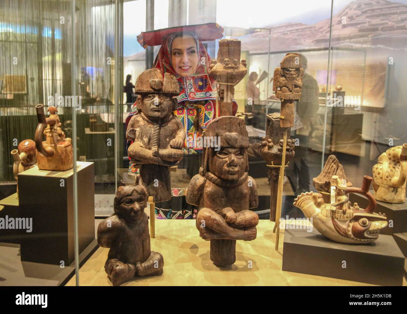 London UK 10 November 2021 Alexandra Fabian with a traditional costume ...