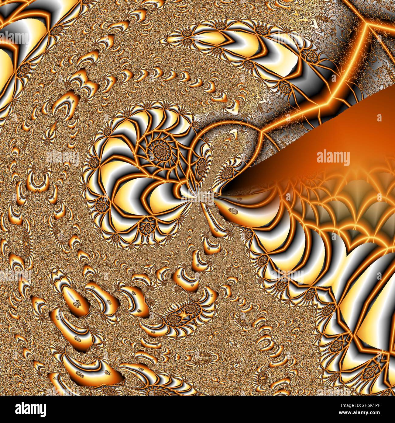 Abstract Computer generated Fractal design. A fractal is a never-ending ...