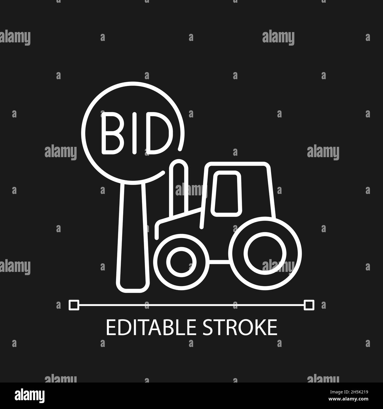 Farm auction linear icon for dark theme Stock Vector Image & Art - Alamy