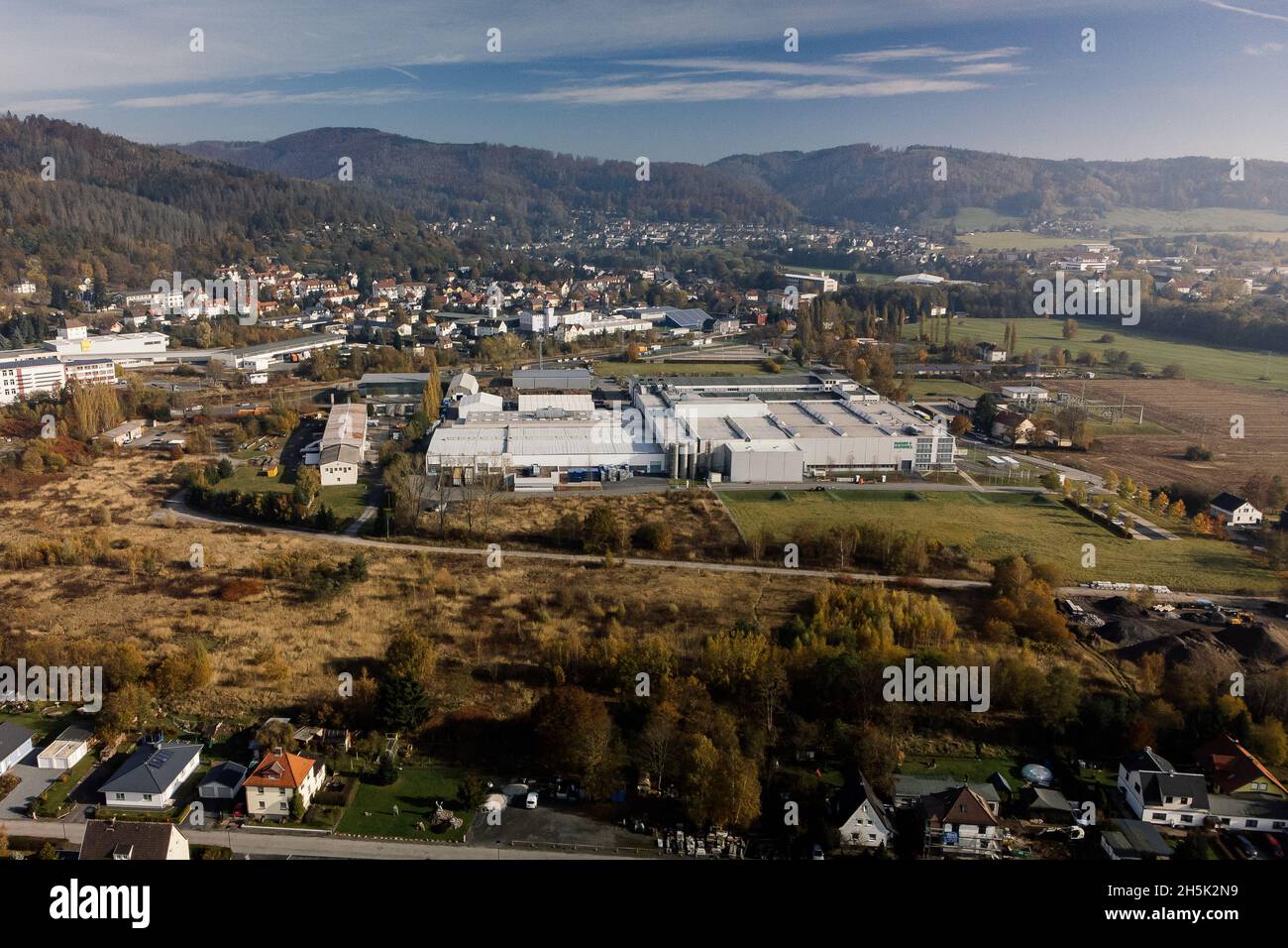 Aerial view of the city of Sonneberg Thuringia in Germany Stock Photo ...
