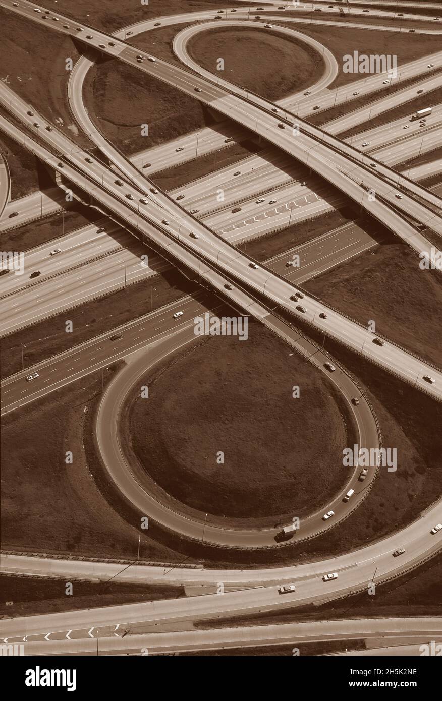 Aerial View of Don Valley Parkway, 401 Interchange, Toronto, Ontario ...
