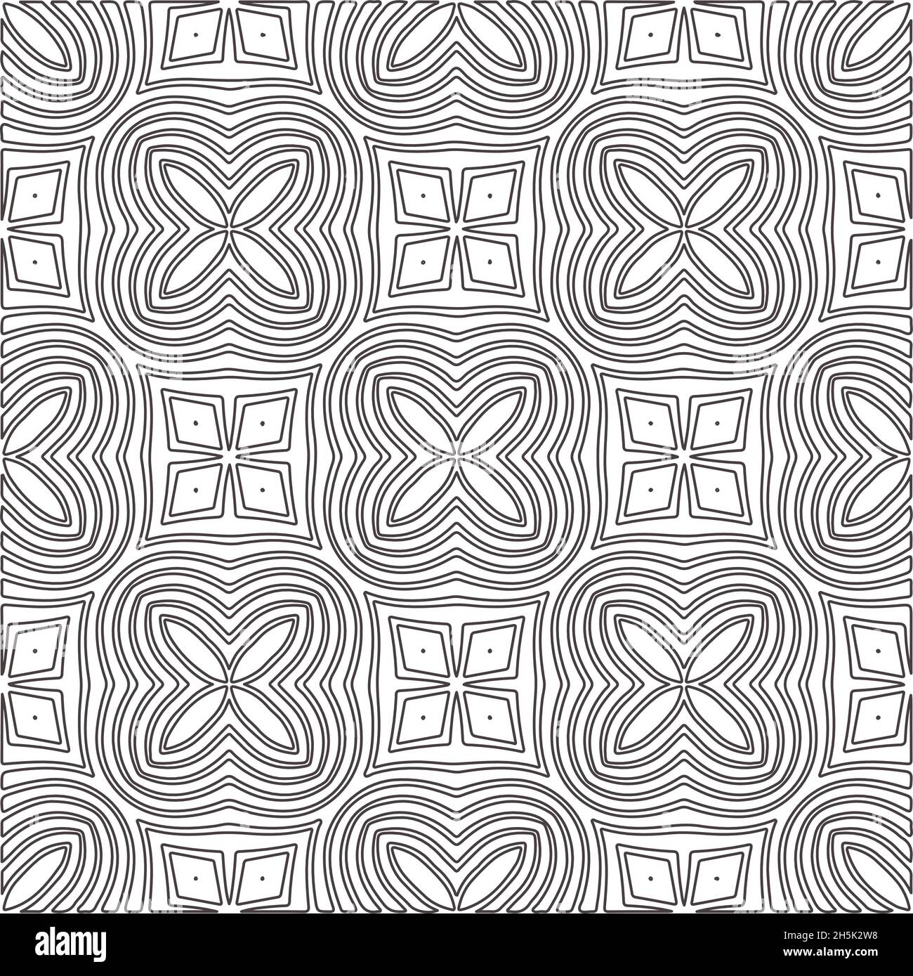 Repeating geometric tiles from striped elements.Modern geometric ...