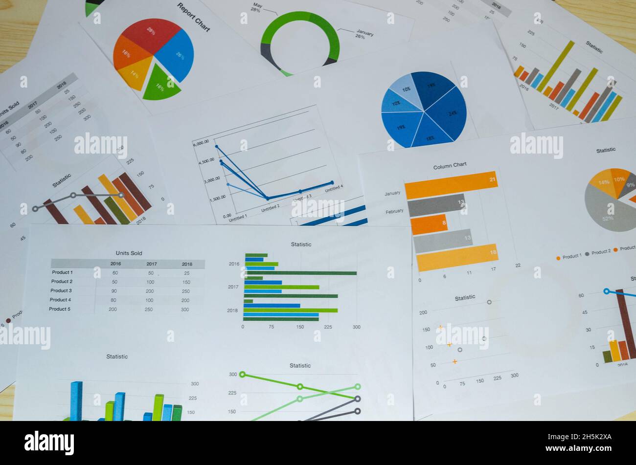 Paper documents Business Charts, graphs and analysis Stock Photo - Alamy