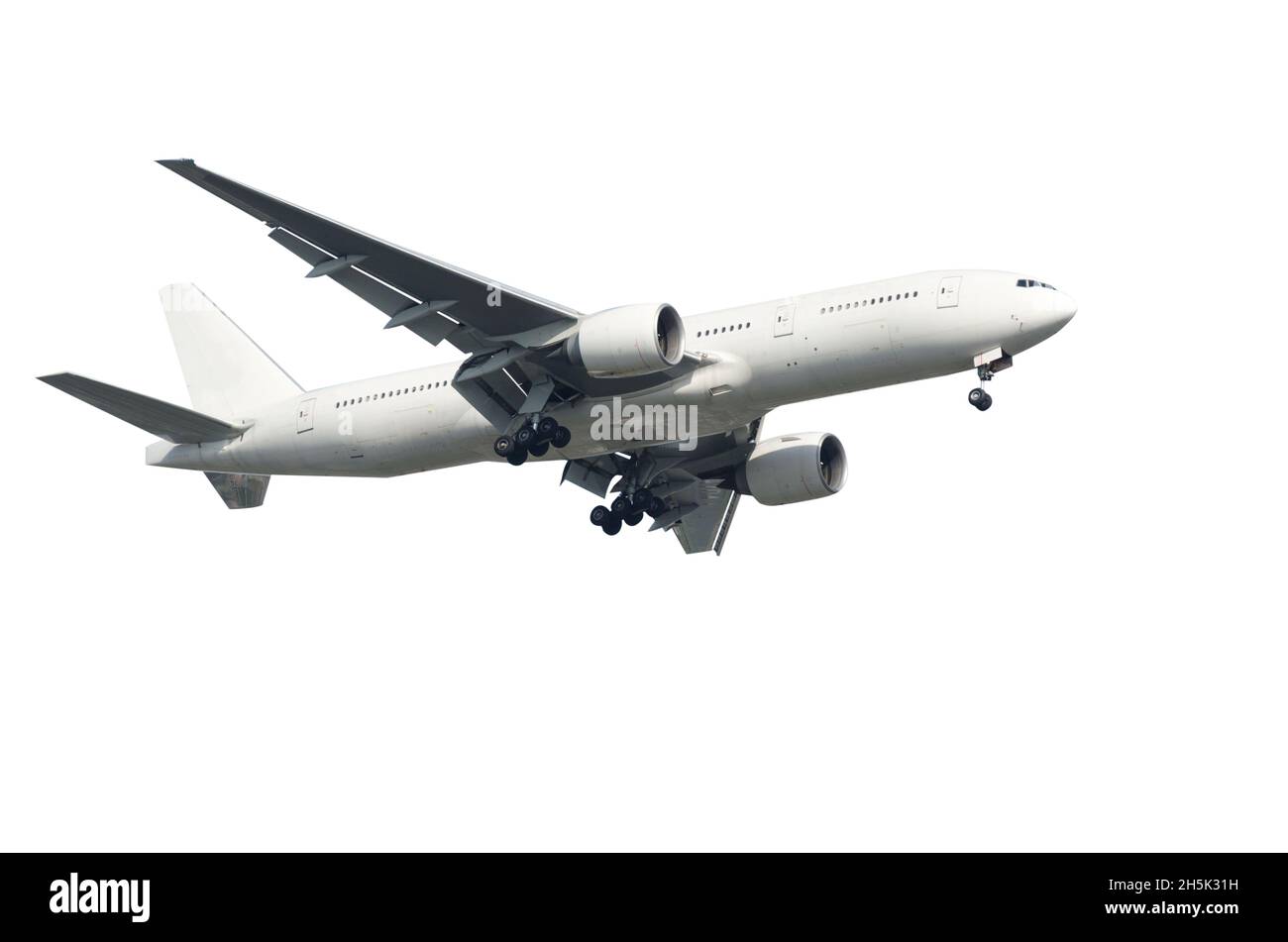 commercial airplane on white background Stock Photo - Alamy