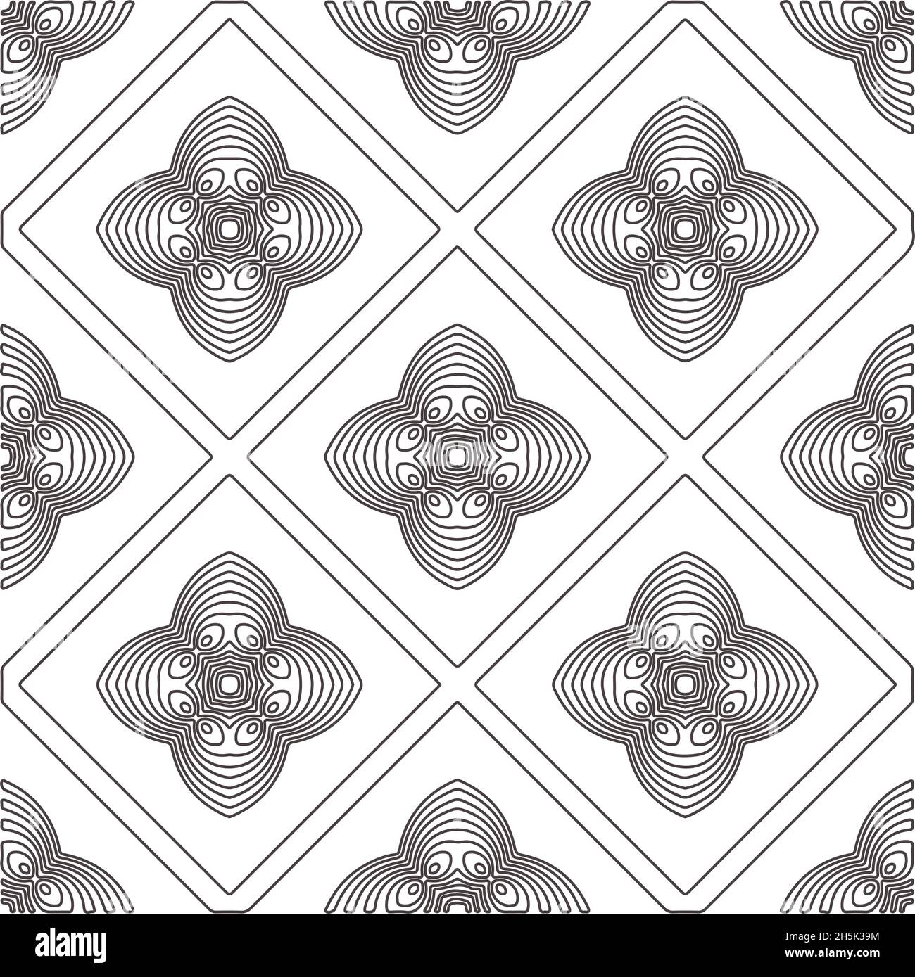 Repeating geometric tiles from striped elements.Modern geometric ...