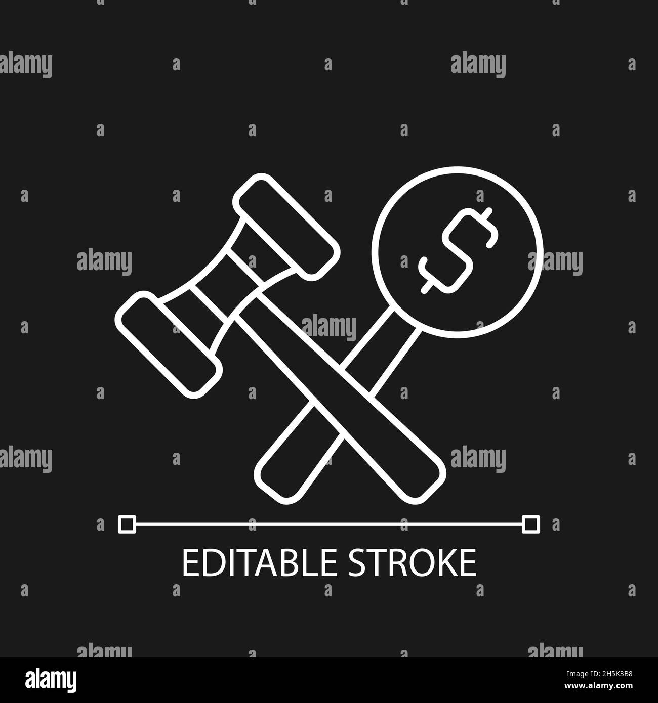 Auction linear icon for dark theme Stock Vector Image & Art - Alamy