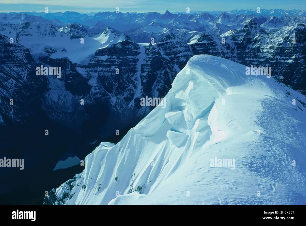 View From Mt. Temple, Banff National Park, Alberta, Canada Stock Photo ...