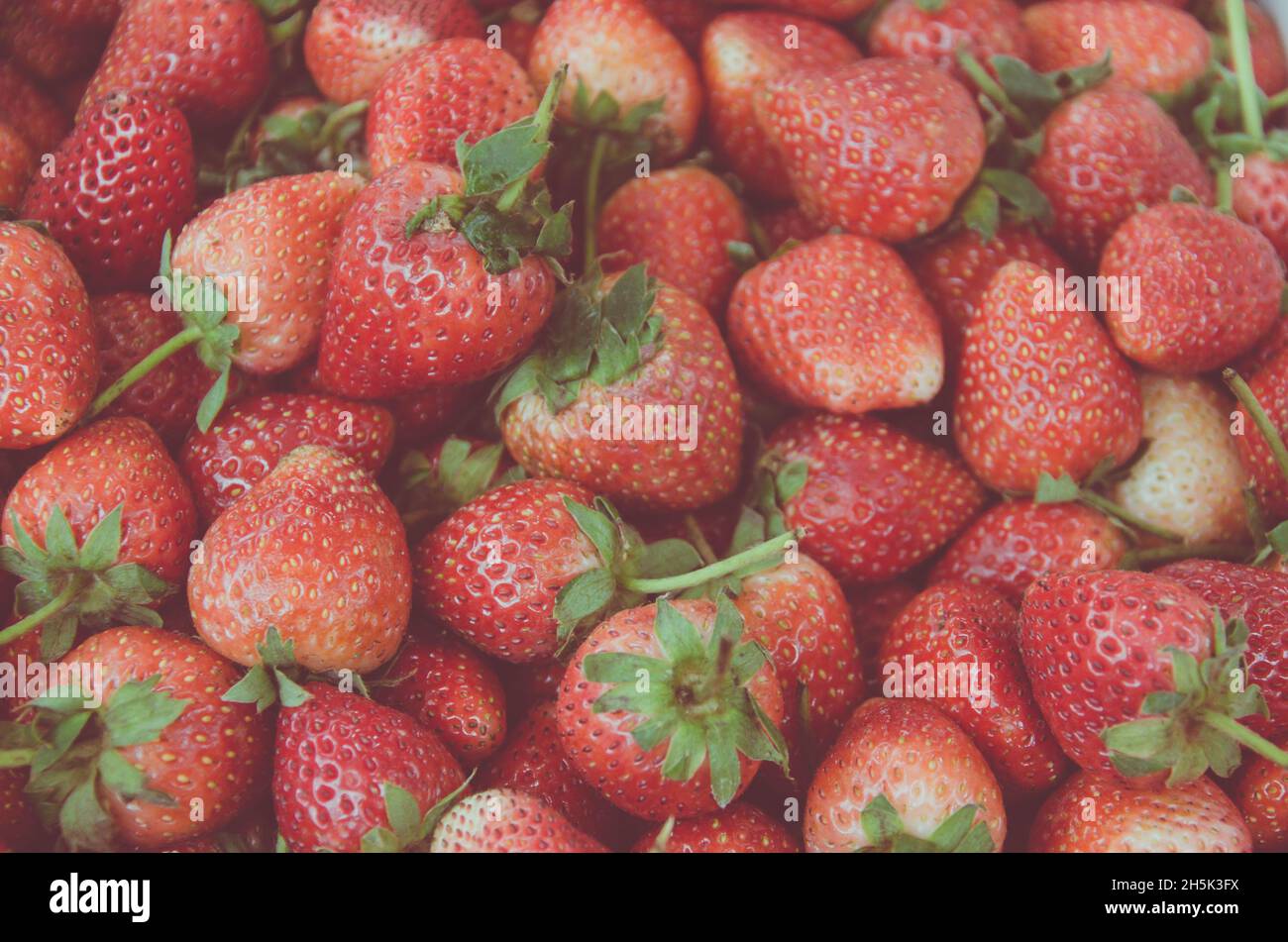 Strawberries bunch hi-res stock photography and images - Alamy