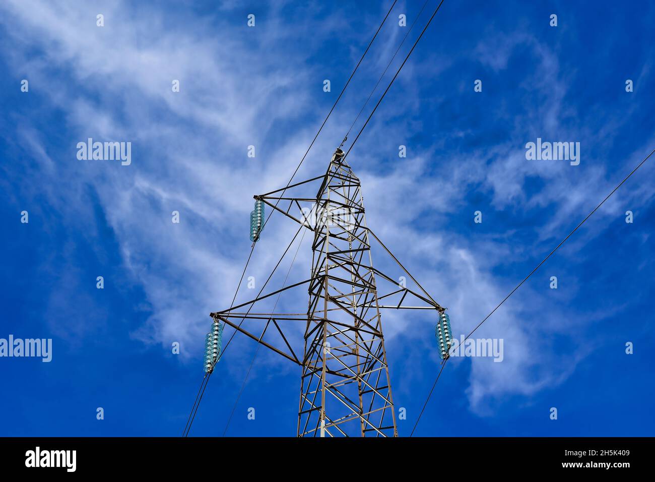 metal electric poles Stock Photo - Alamy