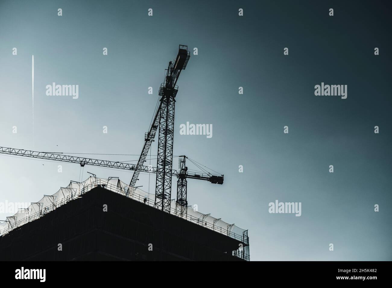 Apartment building and sky background in the city of barcelona hi-res ...