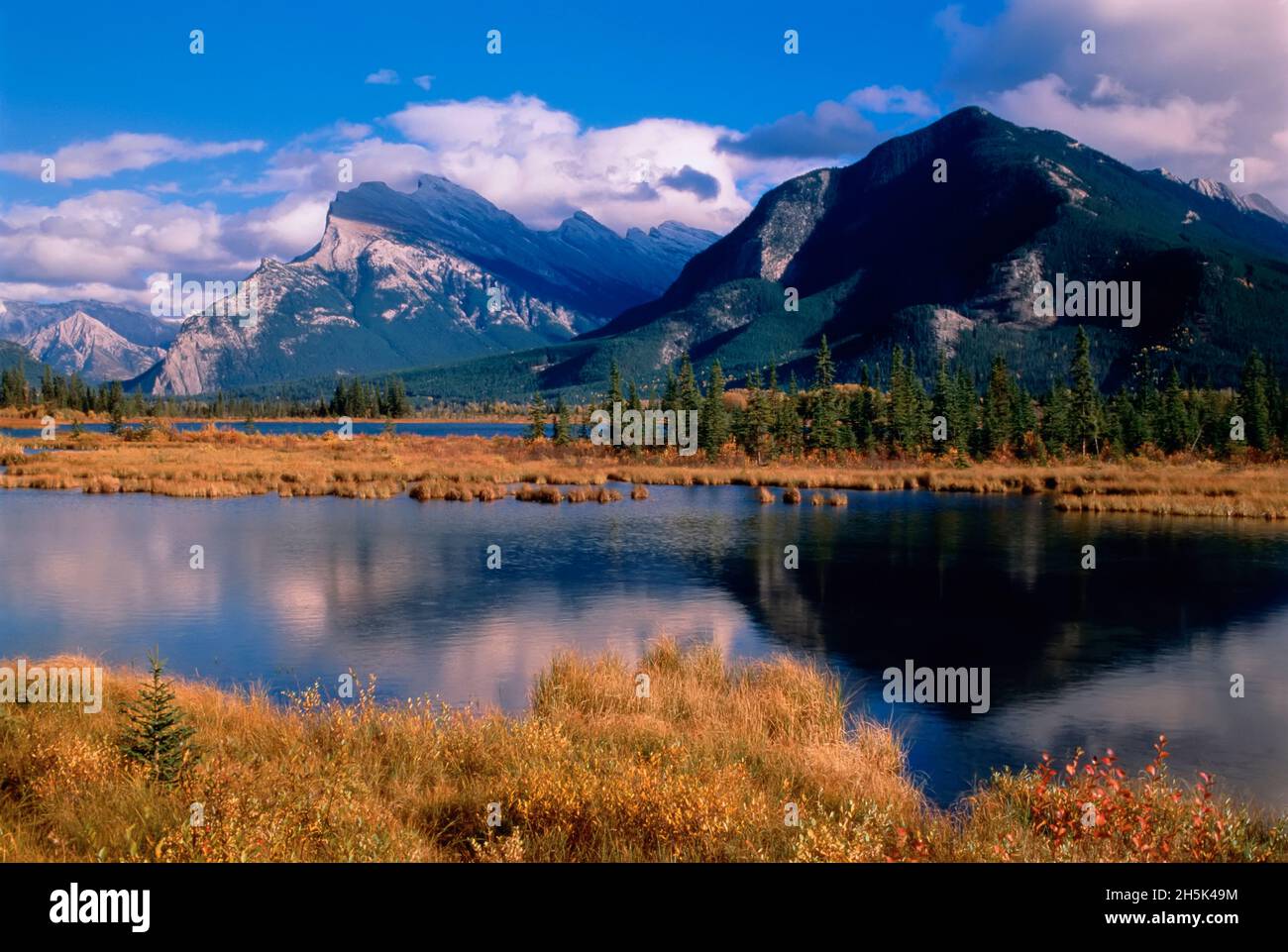 Mount Rundle and Vermilion Lakes Banff National Park Alberta, Canada ...