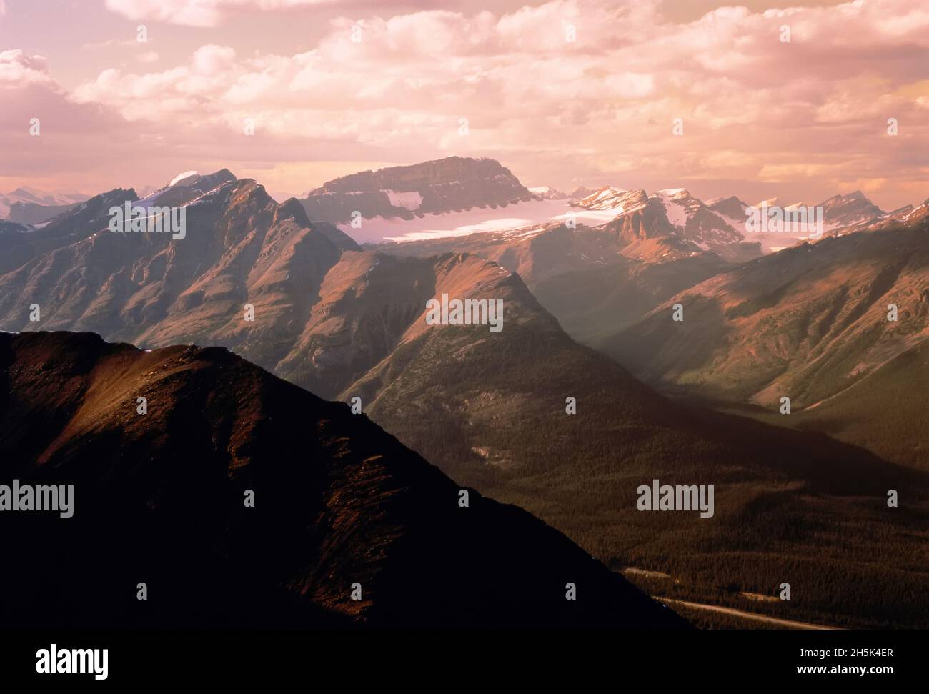 View from Mount Saint Piran Near Lake Louise Banff National Park ...