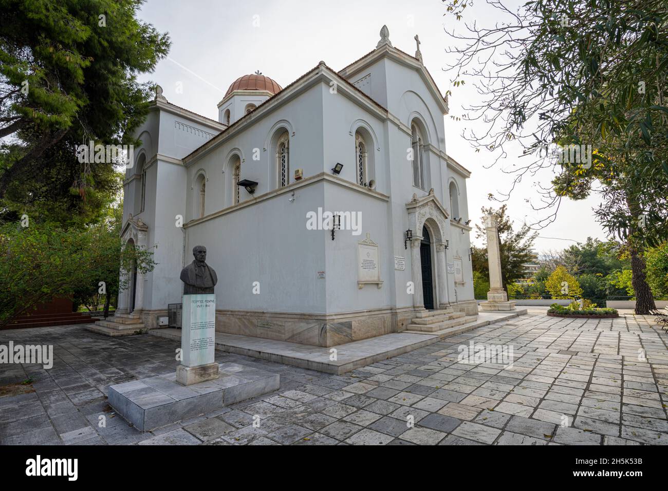 Athens, Greece. November 2021. Exterior view of the greek orthodox ...