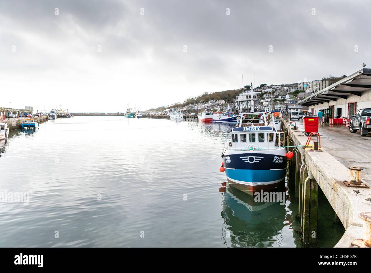 Newlyn Fish Market where landed catch is traded across the EU Stock ...